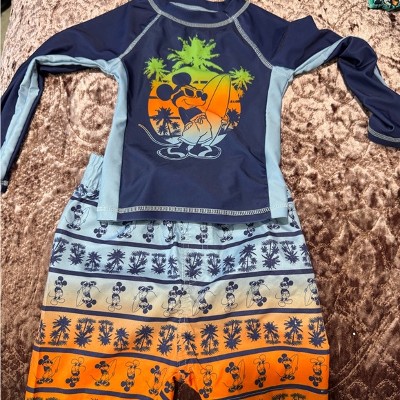 Disney | Swim | Disney Blue And Orange Rashguard Swim Set | Poshmark